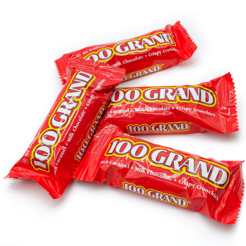 100 GRAND Candy Bar Fun Size – Donty Tonty