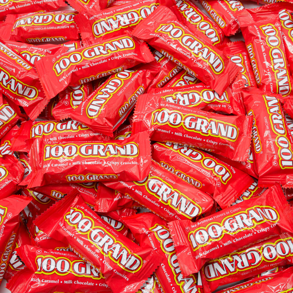 100 GRAND Candy Bar Fun Size – Donty Tonty